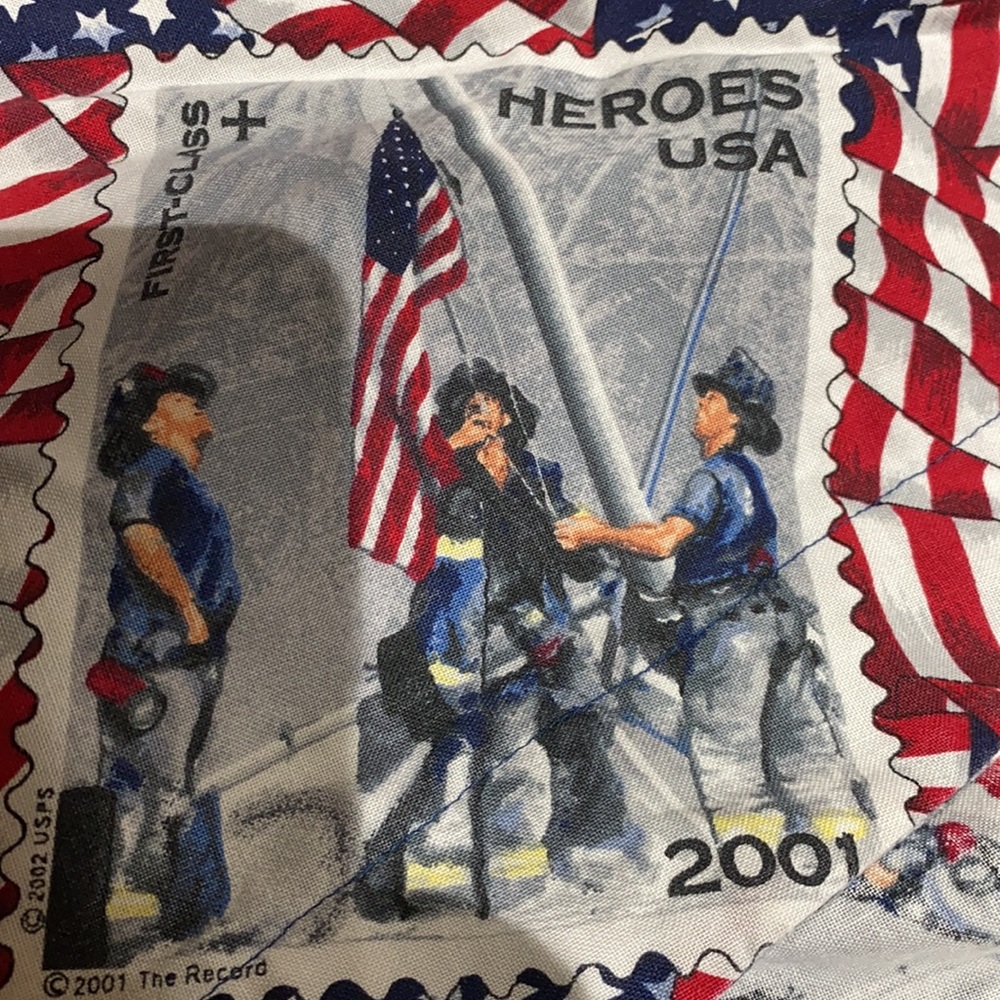 Heroes Postage Stamp 9/11 Memorial Shirt - Gem